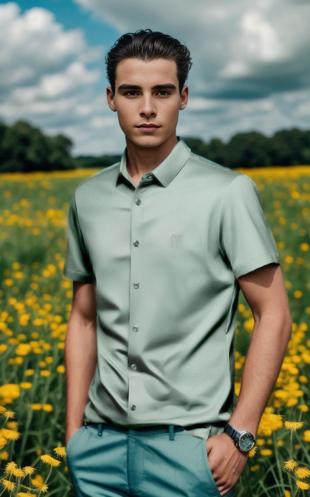 Xun is wind Embroidered shirt with Chinese character - seedragoninthefield